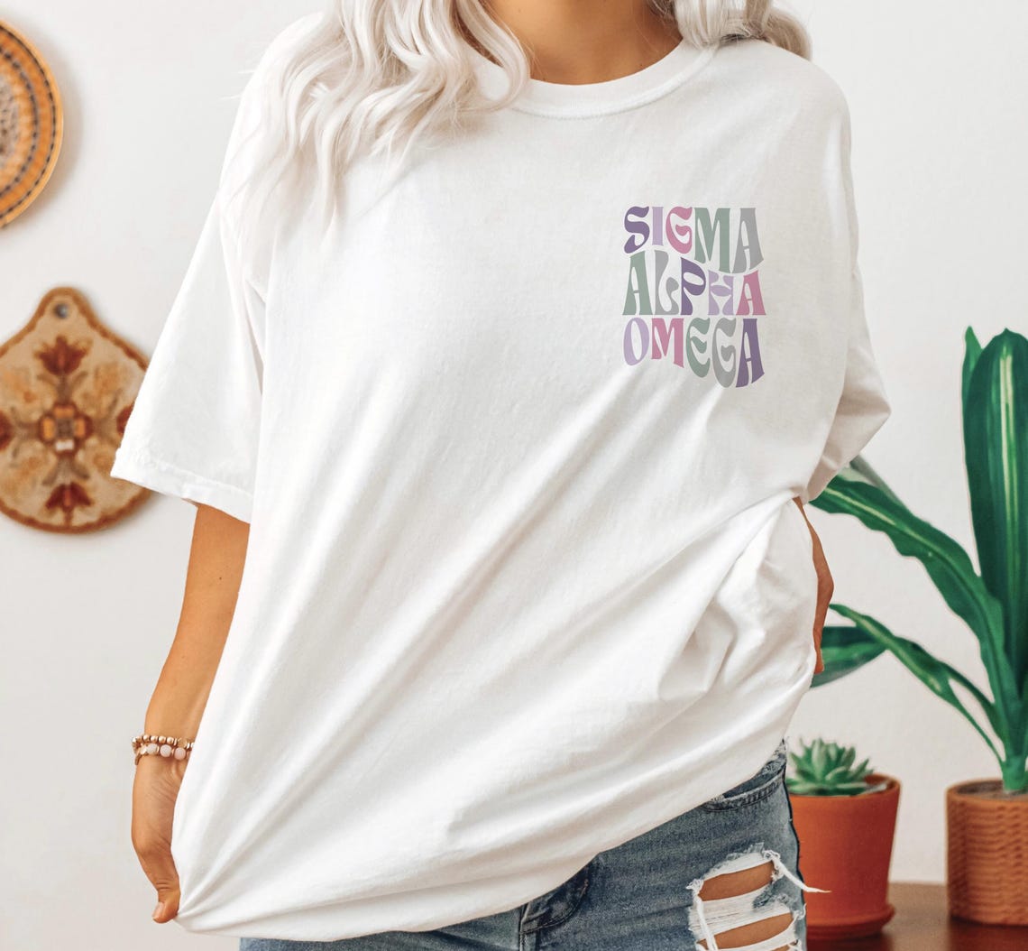 Sigma Alpha Omega Oversized Shirt, Trendy SAO Hoodie, SAO Groovy ...