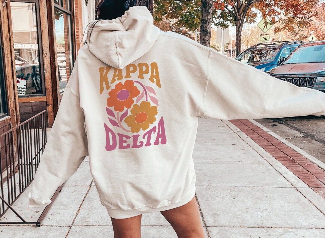 Kappa Delta Oversized Groovy Flower Shirt, Kappa Delta Oversized Hoodie ...
