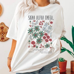 Sigma Alpha Omega Oversized Shirt, Trendy SAO Hoodie, SAO Flower ...