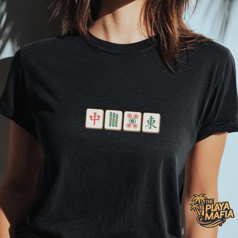 Comfort Colors® Mahjong Lucky Tiles Shirt, Mahjongg Game Tee, Gift for ...