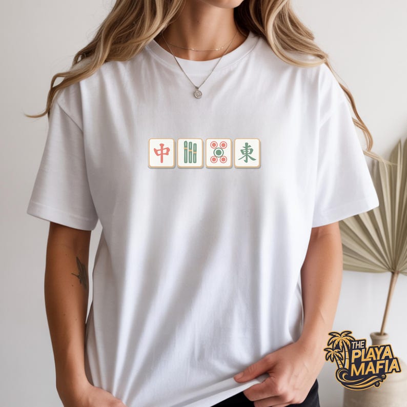 Comfort Colors® Mahjong Lucky Tiles Shirt, Mahjongg Game Tee, Gift for ...