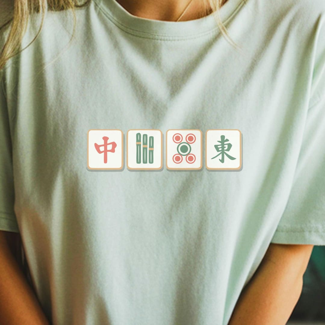 Comfort Colors® Mahjong Lucky Tiles Shirt, Mahjongg Game Tee, Gift for ...