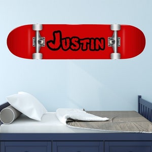 Custom Name Decal - Skateboard Sticker - Peel and Stick Skate Decor ...