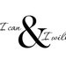I Can and I Will Wall Decals Sticker Uplifting Inspirational Stickers ...