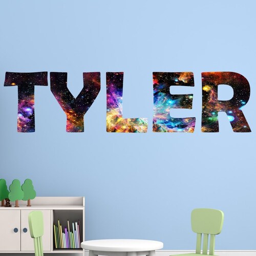 Custom Name Decal Outer Space Galaxy Wall Art Decor - Etsy