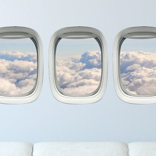 Airplane Window Plane Window Decal Aviation Wall Decor - Etsy Canada