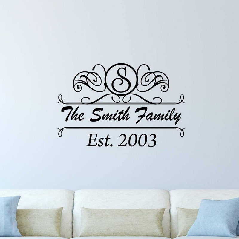 Last Name Wall Decal - Etsy