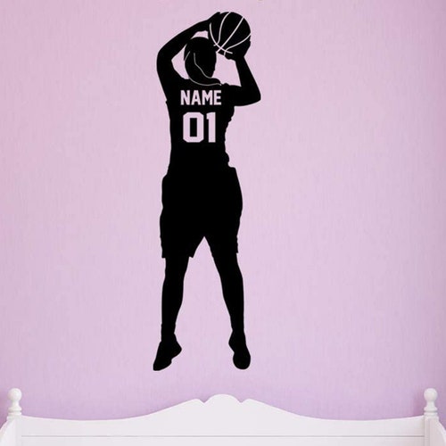 Custom Basketball Girl Wall Decal Personalized Name Girls - Etsy