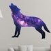 Galaxy Wolf Howling Wall Decal - Space Sticker Bedroom Decor - VWAQ ...