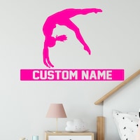 Gymnastics Wall Decal - Gymnast Wall Sticker - Gymnastics Quote Wall ...