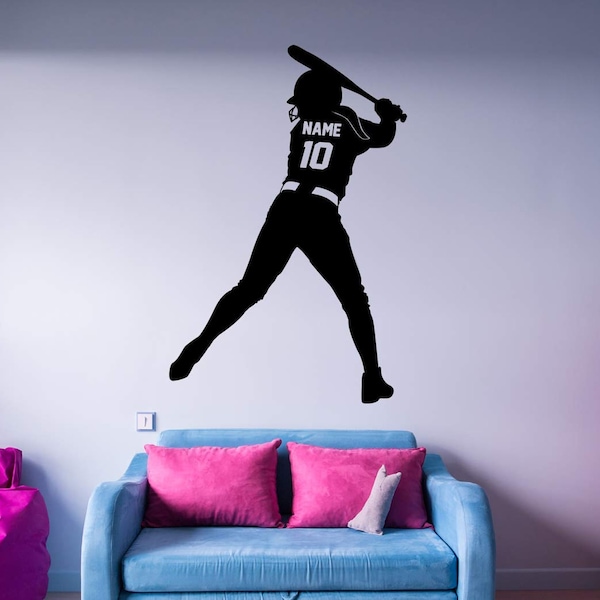 Softball Wall Decal - Etsy