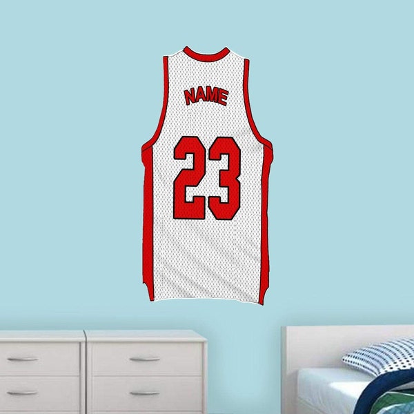 Jersey Name and Number Wall Decal - Etsy