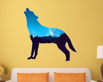 Howling Wolf Decal - Etsy
