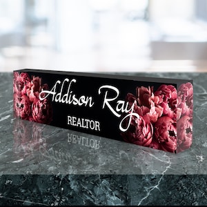 Personalized Name Plate for Desk | Custom Office Decor Woman Nameplate ...