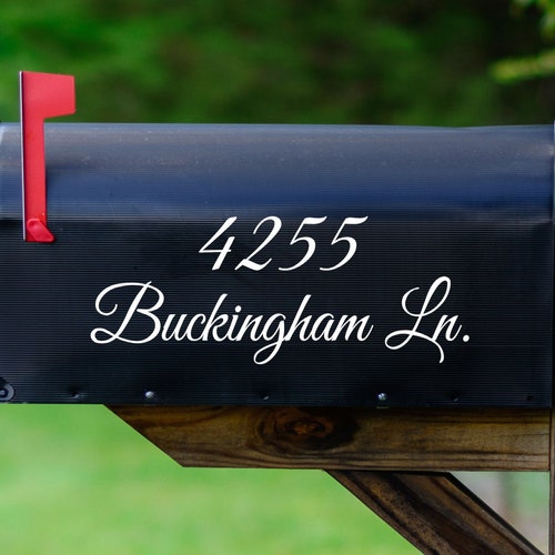 Street Address Vinyl Decal Custom Family Name Mailbox Decal - Etsy