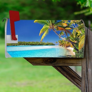 VWAQ Summer Ocean Beach Magnetic Mailbox Covers - Tropical Home ...