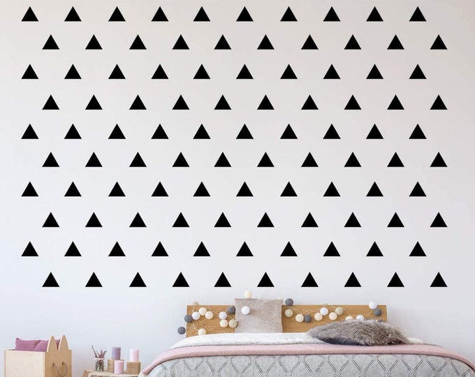 Dozen Peel and Stick 4 Triangle Shape Decals Any Color Removable Vinyl ...