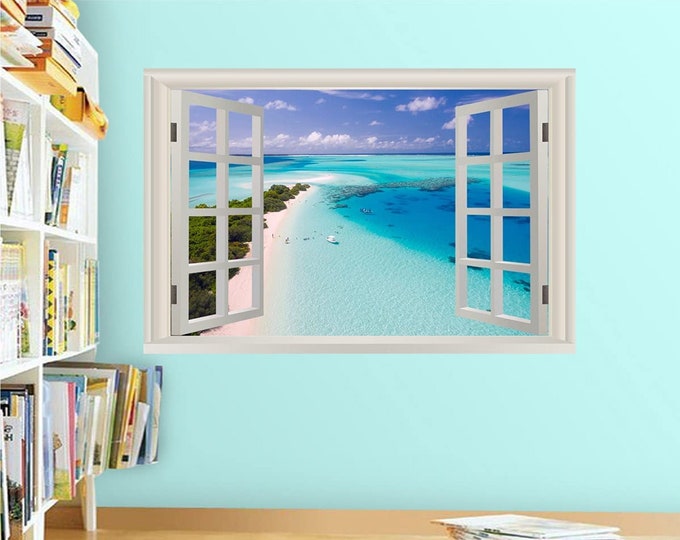 Vacation Beach Resort Wall Decal Ocean Mural Office Wall - Etsy
