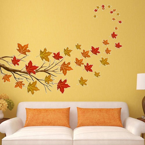 Autumn Leaves Wall Decals Tree Branch Stickers Fall - Etsy
