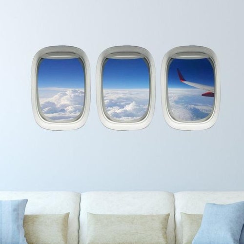 Airplane Window Plane Window Decal Aviation Wall Decor - Etsy