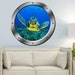 Sea Turtle Porthole Wall Decal Ocean View 3D Window Sticker Kids Room ...