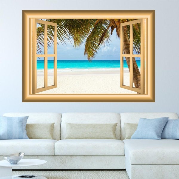 Beach Window Painting - Etsy