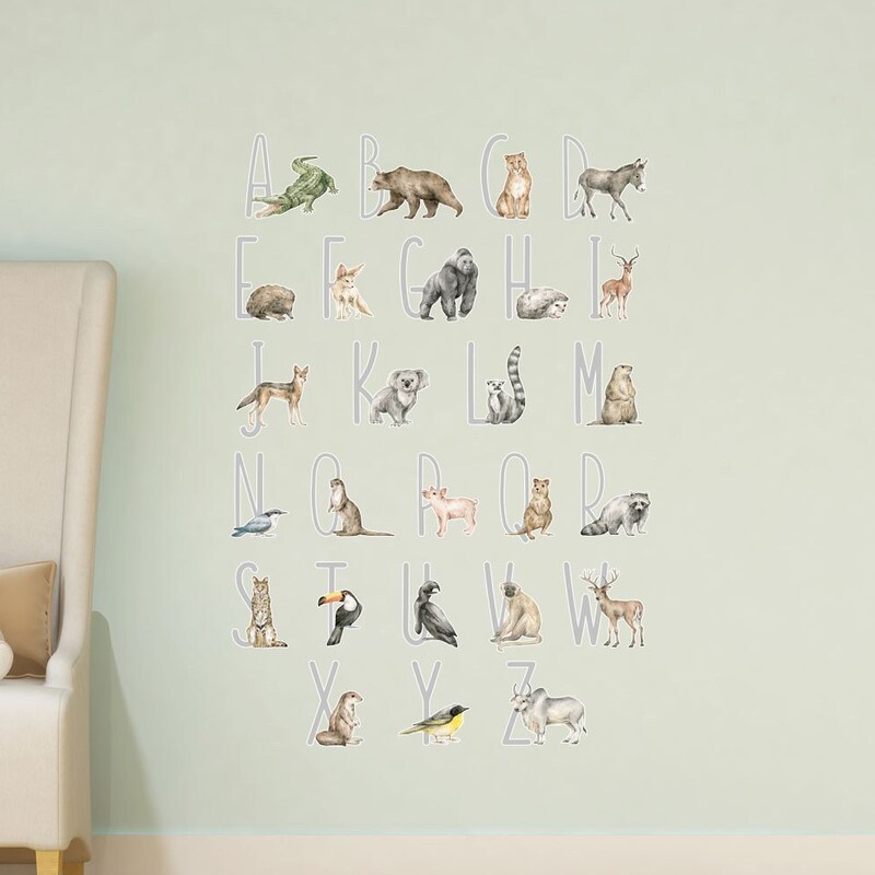 Alphabet Wall Decals - Etsy