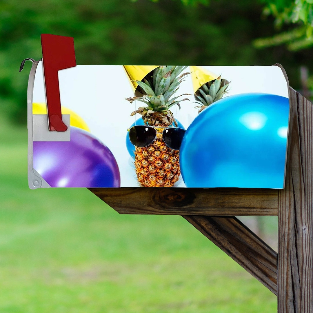 Funny Mailbox Covers Magnetic Pineapple Party Mailbox Wraps - VWAQ MBM4 ...