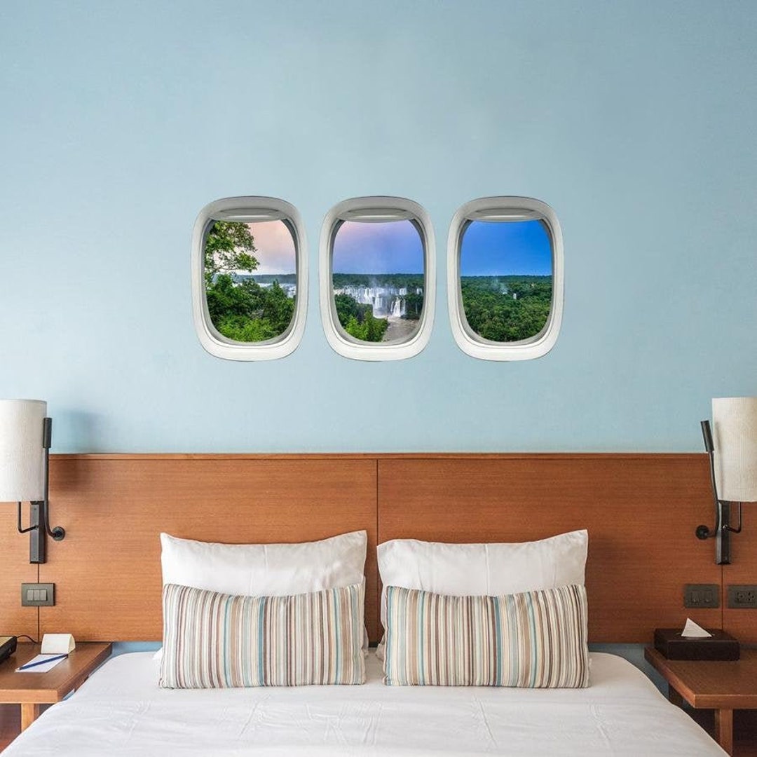 Aviation Window Stickers - Waterfall Wall Art Pilot Gift Airplane ...