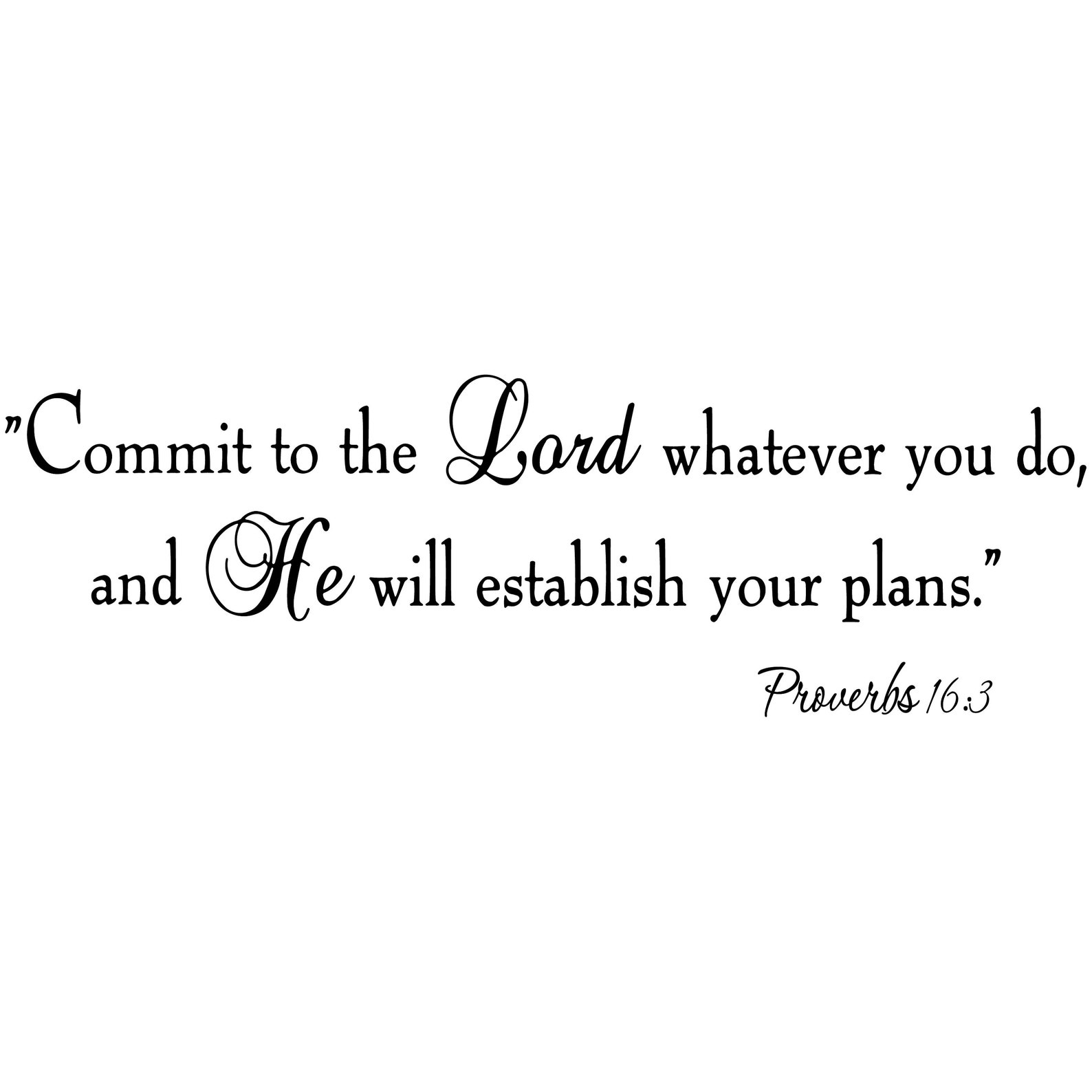 Christian Faith Stickers Headboard Scripture Wall Decal - Commit to the ...
