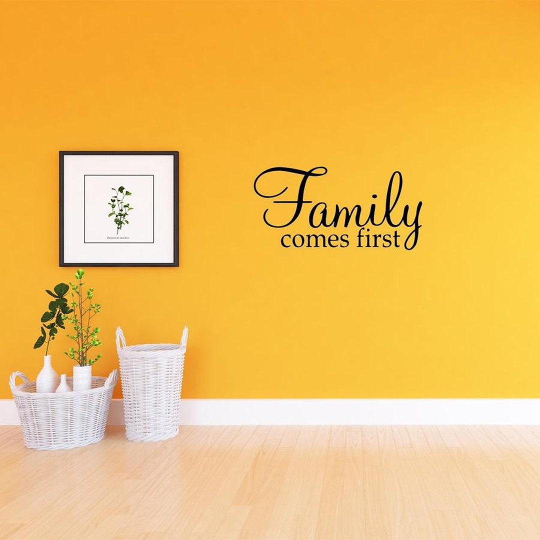 VWAQ Family Comes First Wall Decal Family Wall Art Home Decor VWAQ-1655 ...