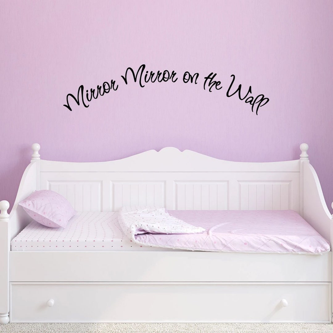 Mirror Mirror on the Wall Vinyl Wall Decal Quote Vinyl Lettering Girls ...