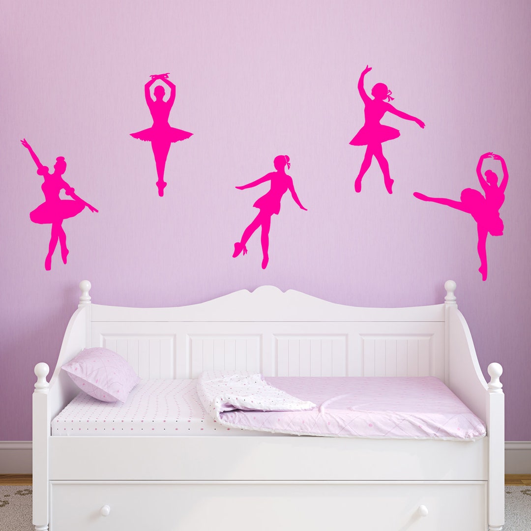 Dancing Ballerina Wall Decals - Girls Room Wall Art - Variety Pack - 5 ...