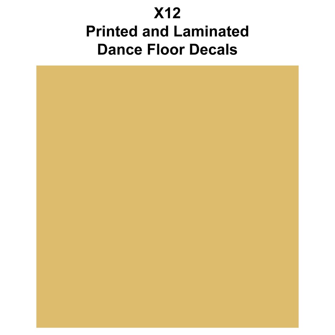 X12 Custom Printed & Laminated Dance Floor Vinyl Decals - Yellow - 36 ...