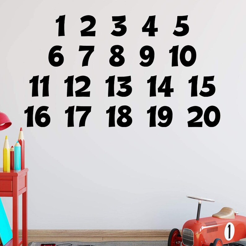 Numbers Wall Decals for Kids Classroom Educational Vinyl - Etsy