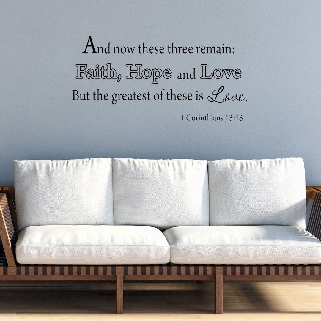 Christian Faith Headboard Bible Stickers Scripture Wall Decal - and Now ...