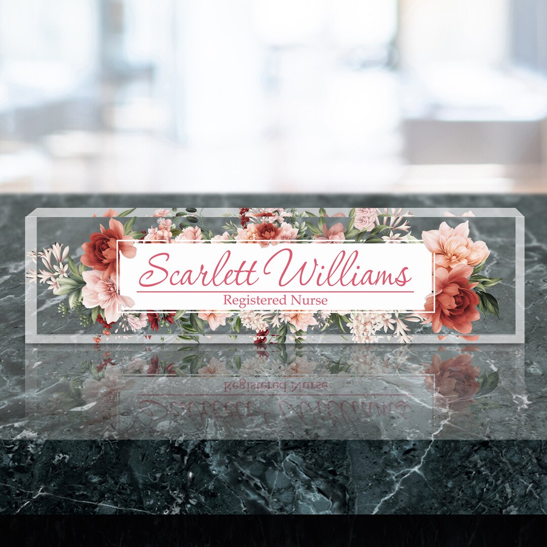 Personalized Acrylic Name Plate | Clear Acrylic Glass Art | Custom ...