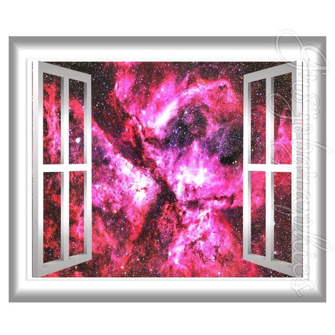 Outer Space Window Wall Decal Galaxy Mural - VWAQ GJ91 - Etsy