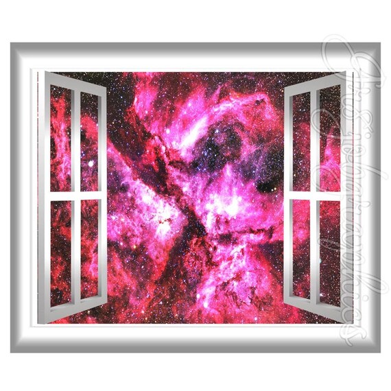 Outer Space Window Wall Decal Galaxy Mural VWAQ GJ91 | Etsy