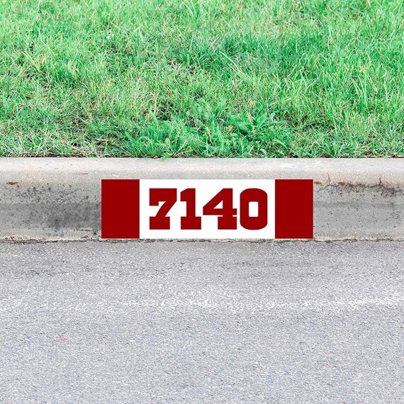 Custom Curbside Numbers Decal Personalized Curb Street Address | Etsy