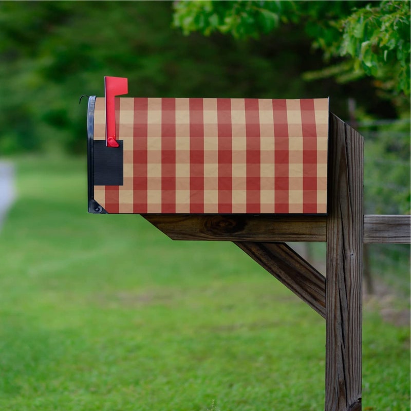Buffalo Plaid Mailbox Cover - Etsy