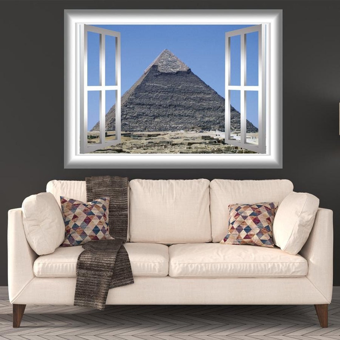 Pyramid at Giza 3D Window Decal Egypt Wall Art Mural - VWAQ GJ100 - Etsy