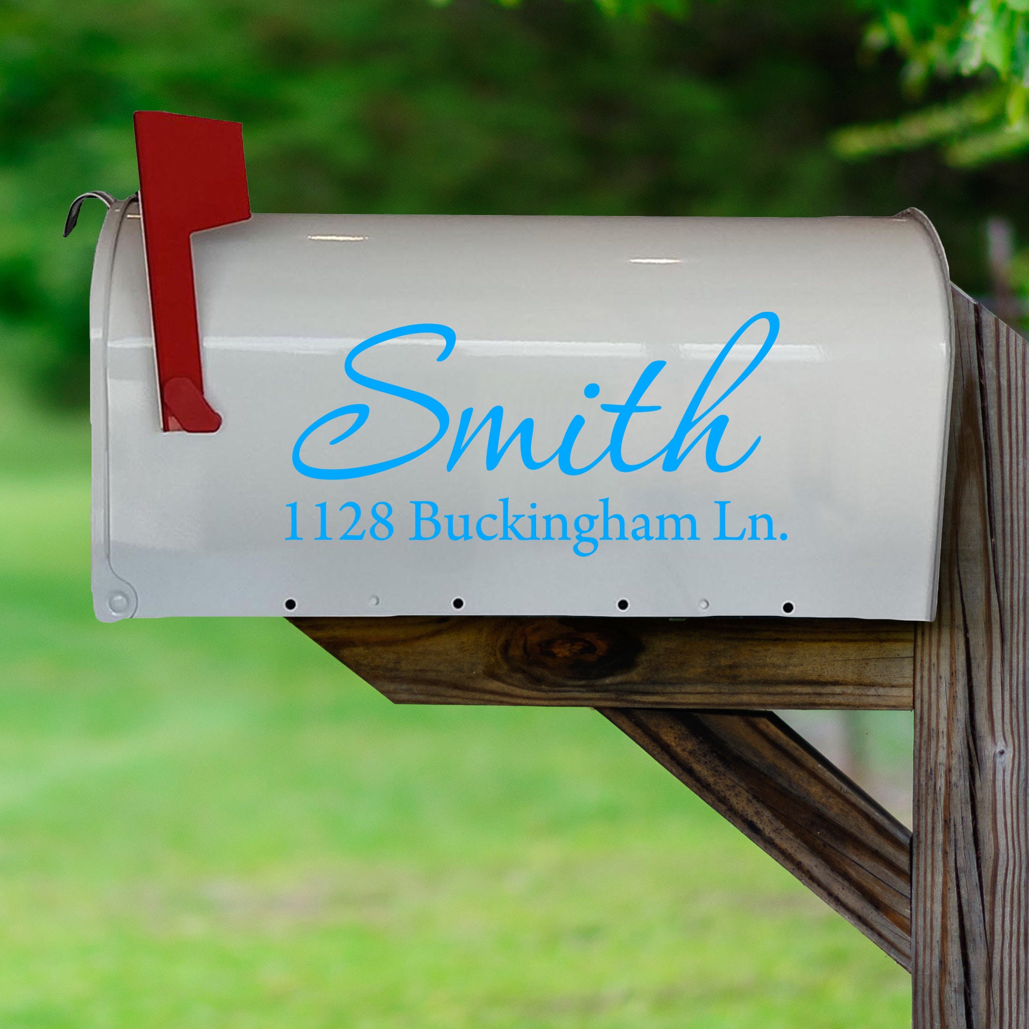 Custom Mailbox Decals Street Numbers Address - Front / 1-sided / 2 ...