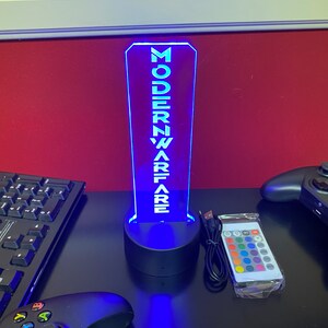 Art Deco Lamp Gamer Tag Custom Night Light - Gaming Decor Desk Lamp ...