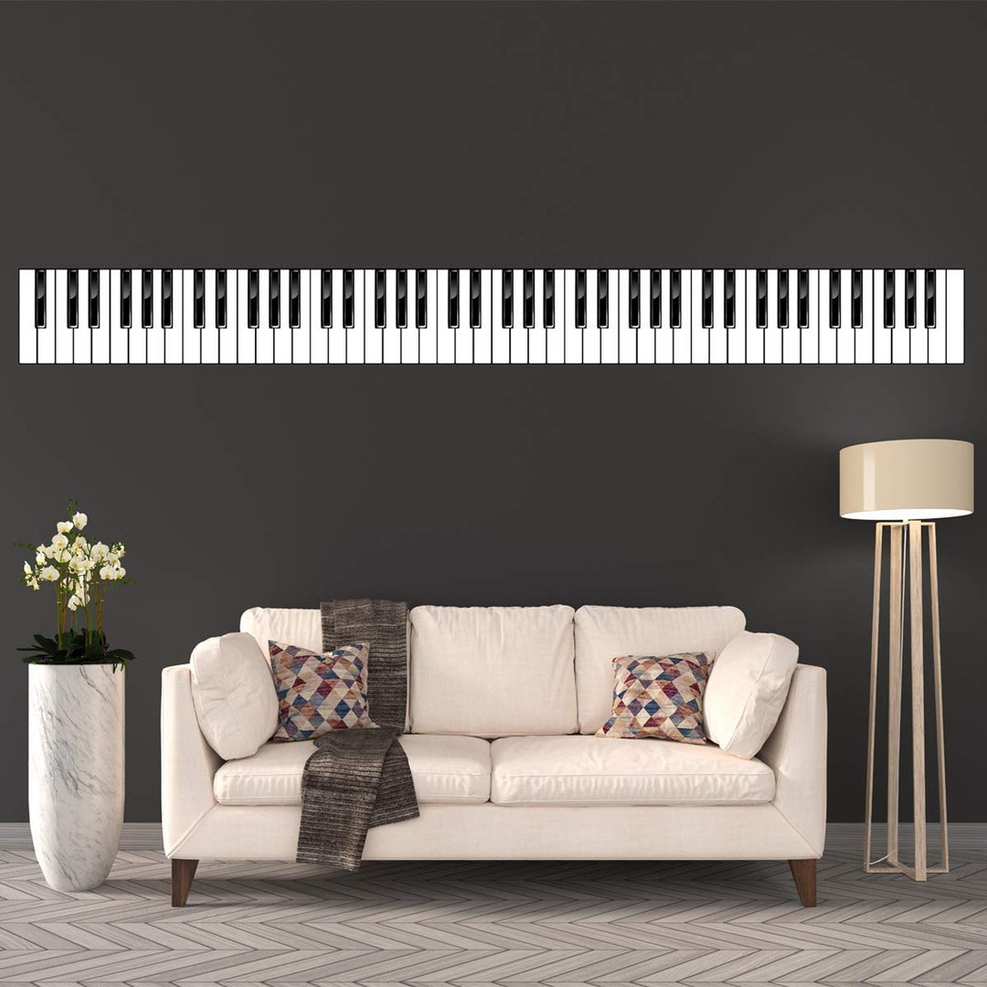 Piano Keys Wall Decal - Musical Instrument Decor - Peel and Stick ...