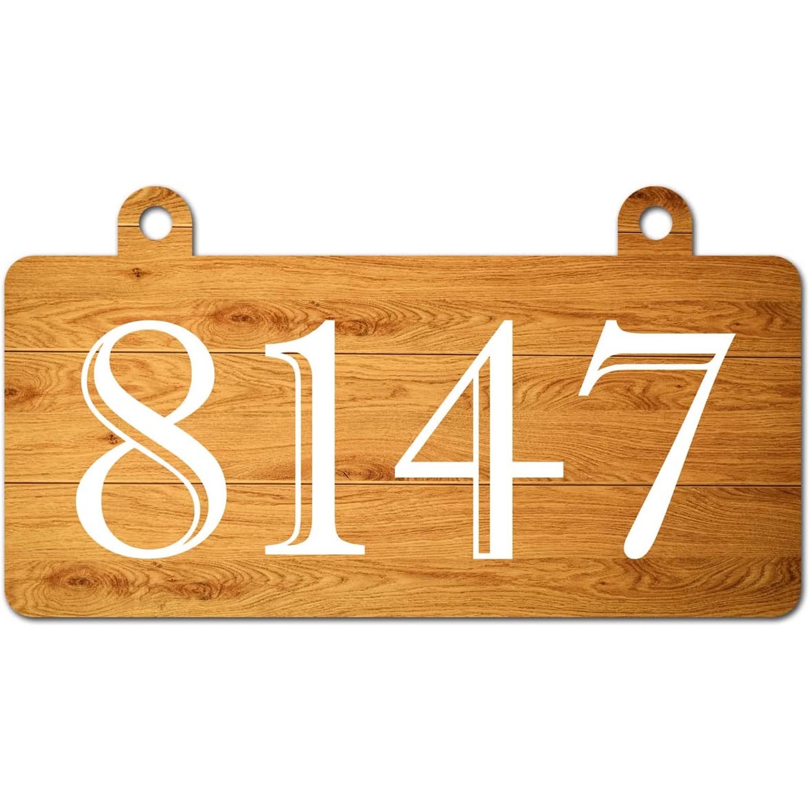 Custom Aluminum Hanging Reflective Address Sign for Mailbox Wood Design ...