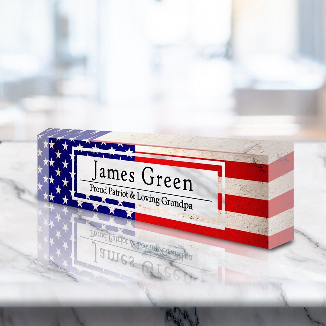 Personalized Acrylic Reception Name Plate Plaque for Desk | American ...