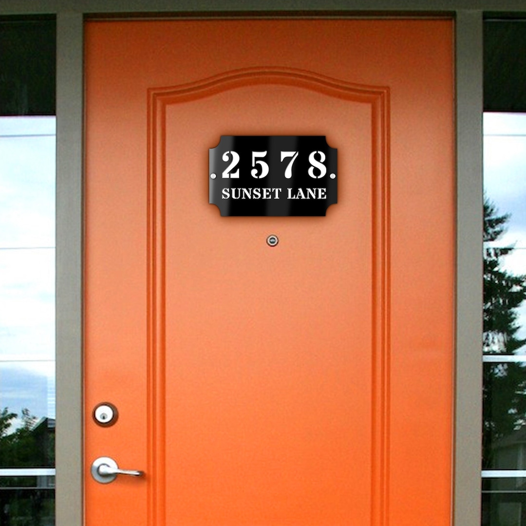 Acrylic Address Plaque – Modern House Numbers Custom Sign – Outdoor ...
