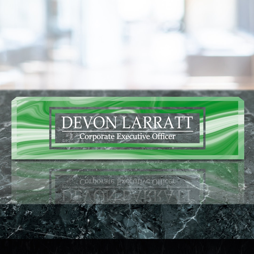 Personalized Name Plate for Desk | Custom Name Clear Acrylic Glass ...