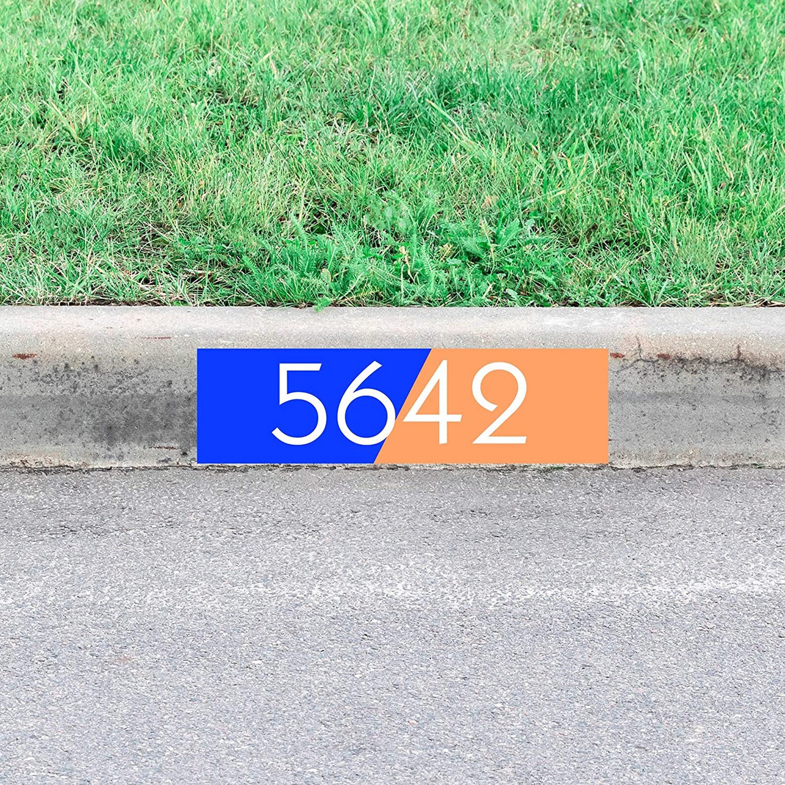 Custom Curb Sign House Number Decal Personalized Curbside Home Address ...